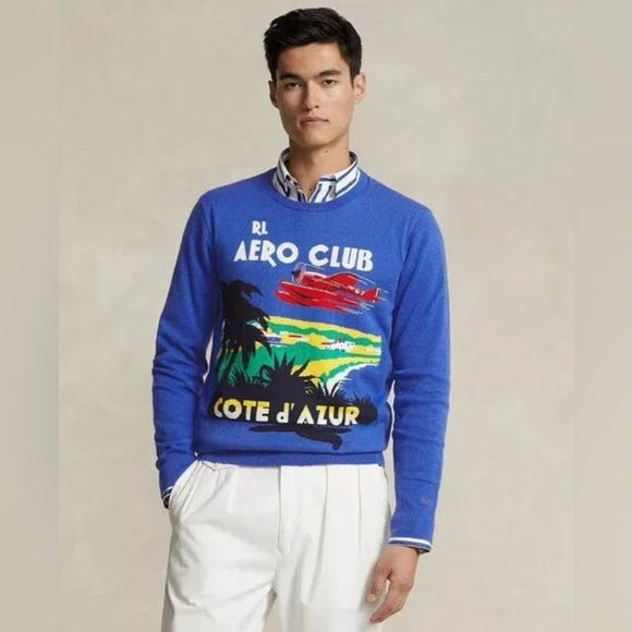 Polo Ralph Lauren | Sweaters | Polo Ralph Lauren Mens L Blue Label Aero ...